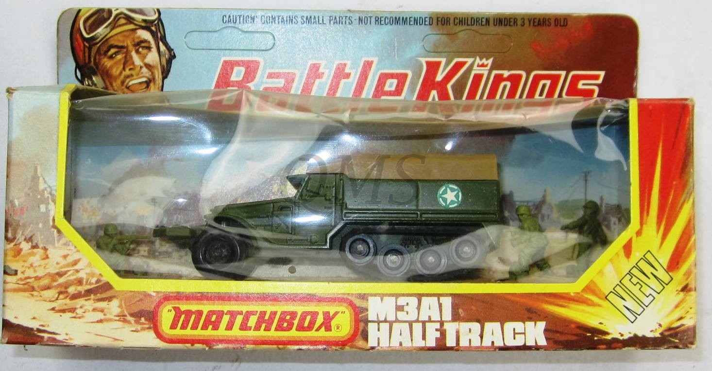 Matchbox Battle Kings K-108 M3 A1 Half Track APC - by Lesney