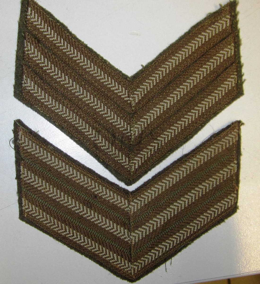 Sergeant stripes WW2 pair of 2