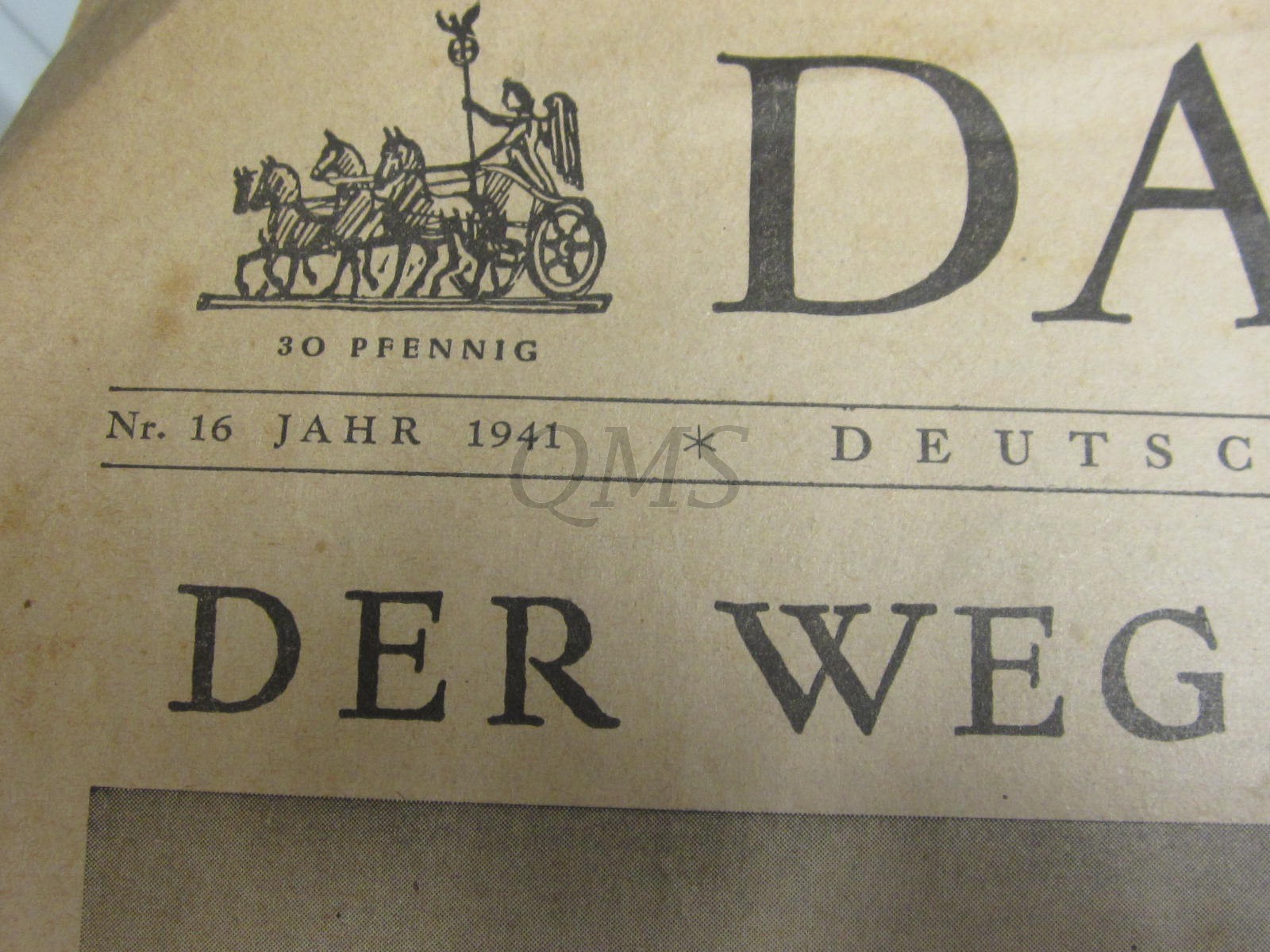 Zeitung DAS REICH no 16 20 april 1941