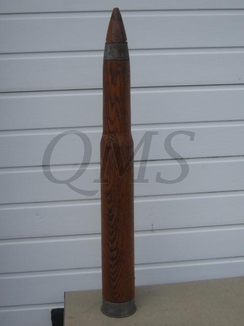 Practice artillery shell 3 inch MK6 44 marked Beautiful wood