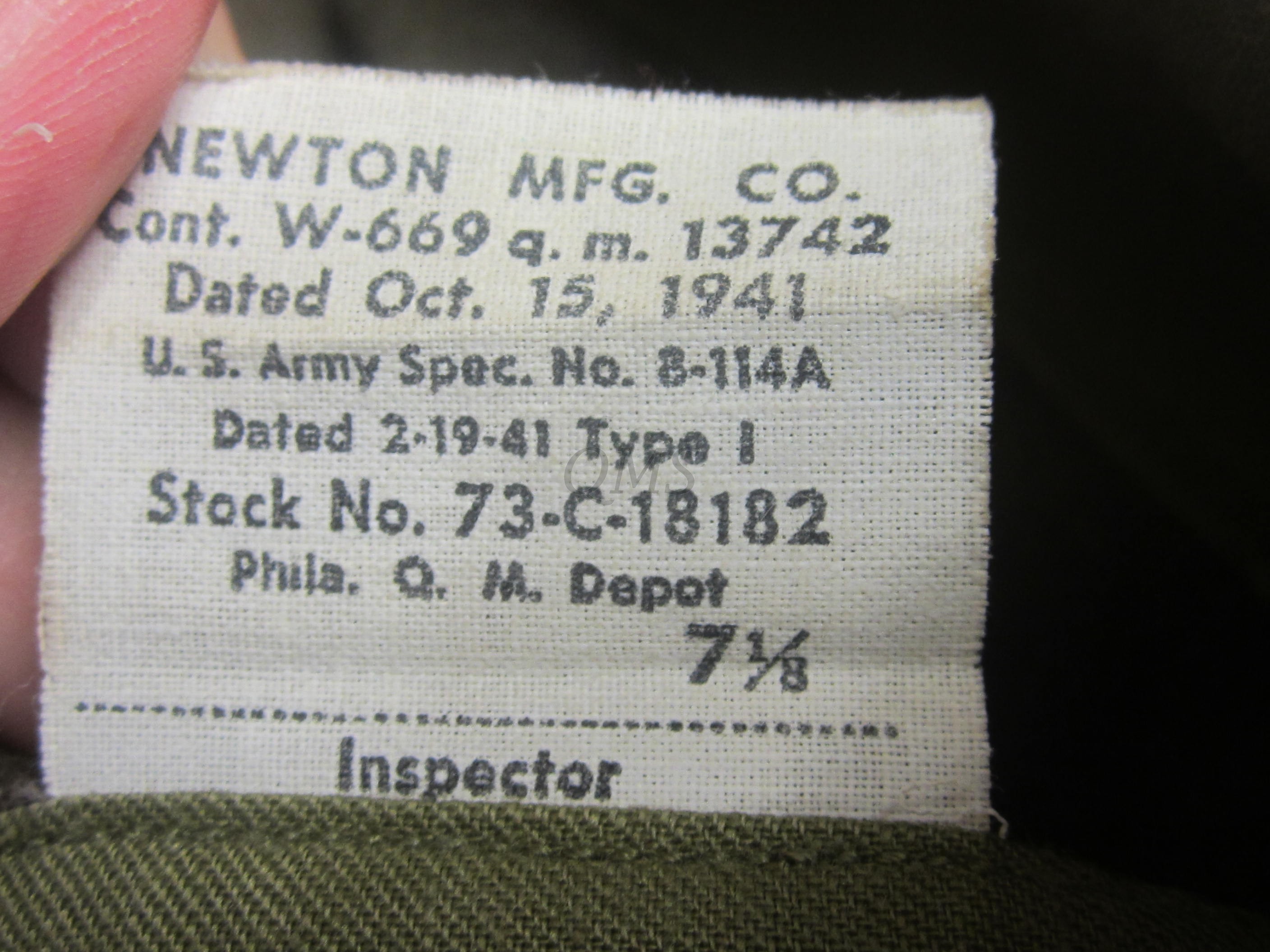 Class A four pocket dress tunic with P37 pants and Oversea s cap 101 ...