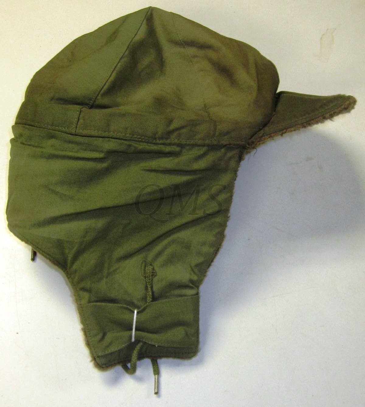 US Army 1950s Korea Era Field Cap Pile Cold Weather Hat Olive Drab