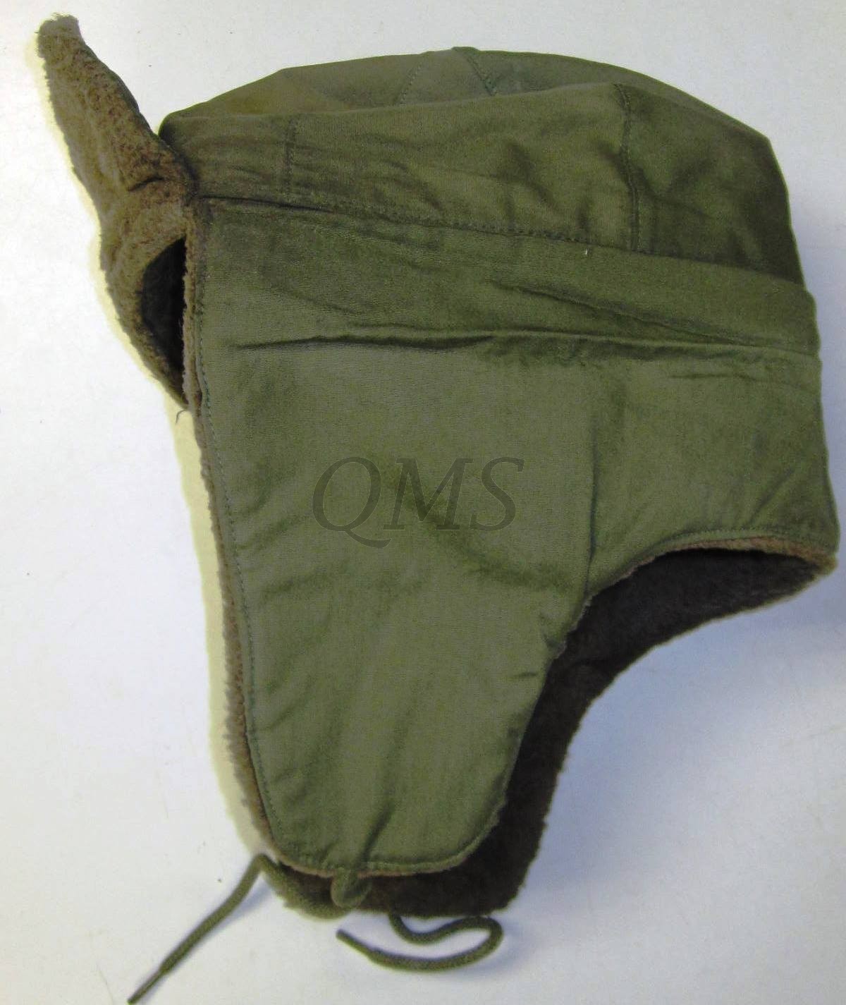 US Army 1950s Korea Era Field Cap Pile Cold Weather Hat Olive Drab