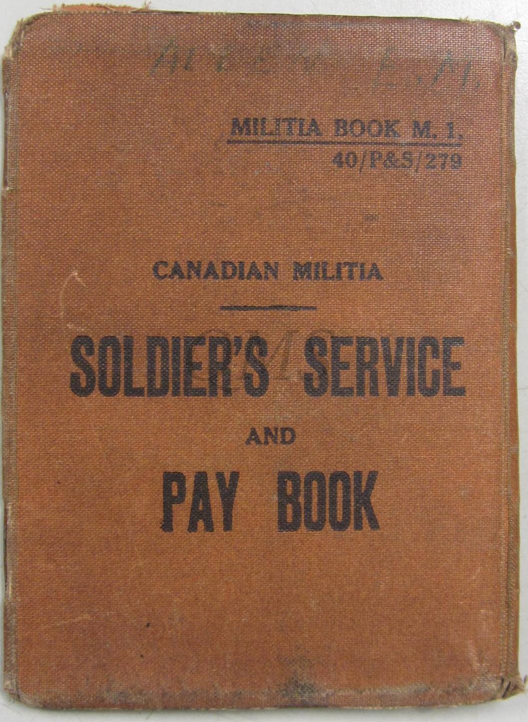 Soldier's Service and Pay book WW2 Canada Nova Scotia