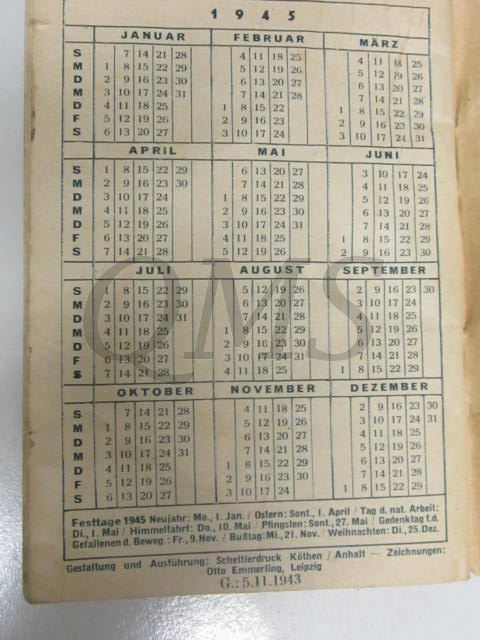 WH Front kalender 1944