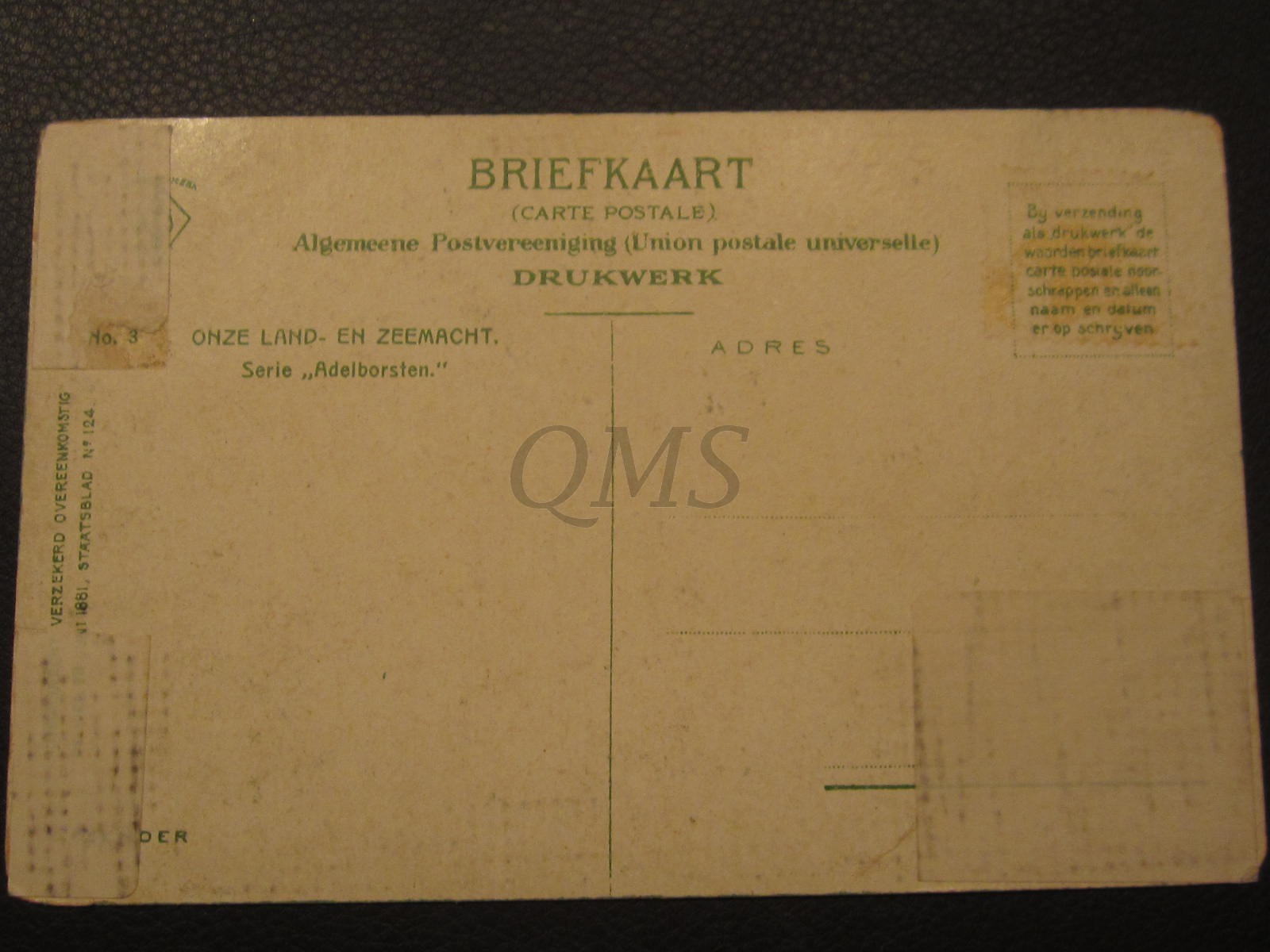 Prent briefkaart 1905 Het vaandel