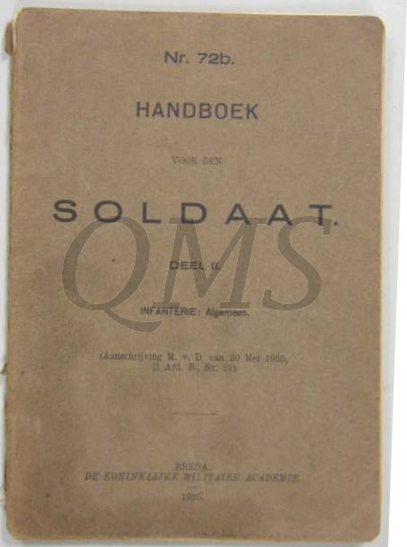 Voorschrift no 72b Handboek soldaat
