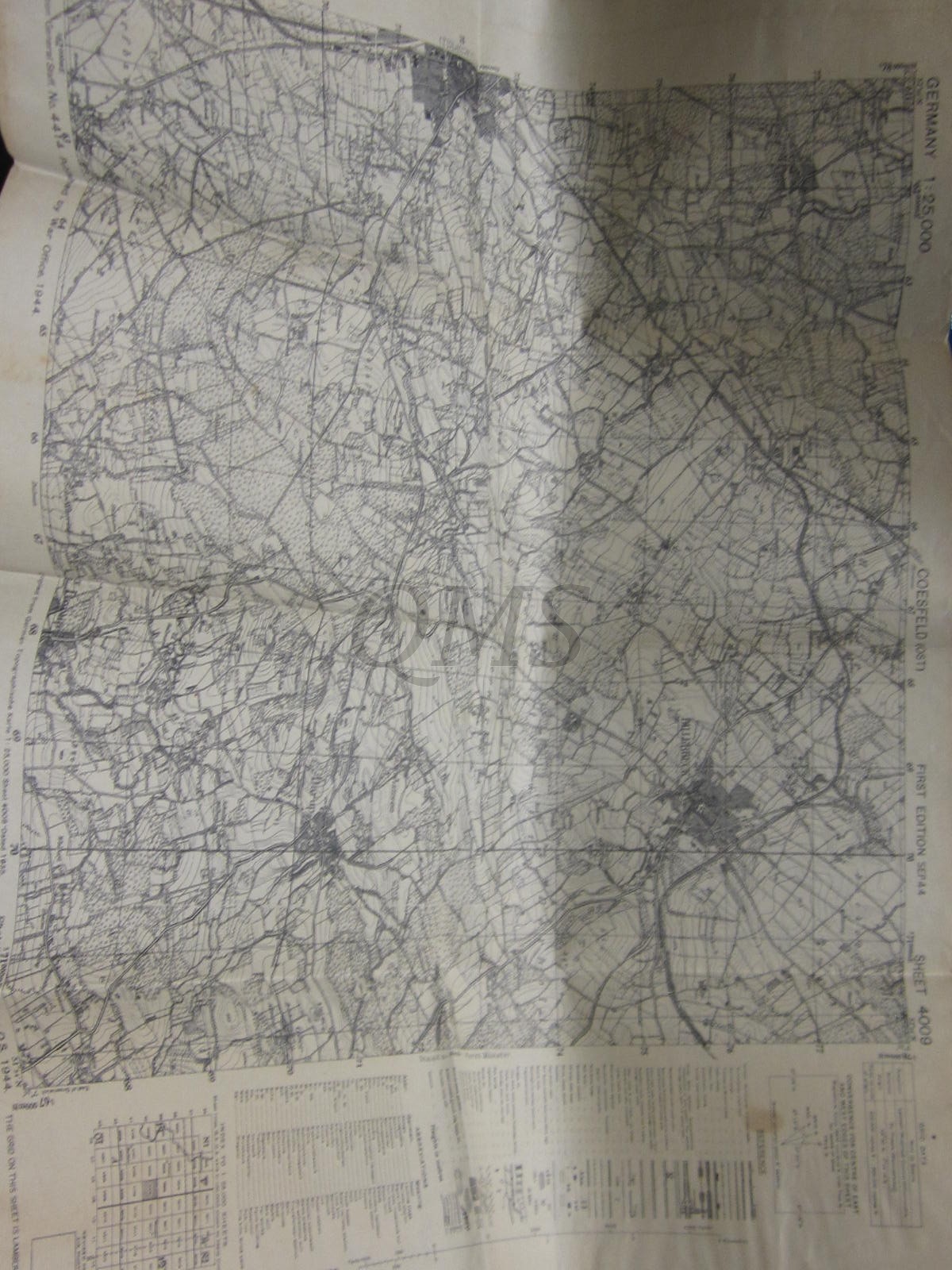 Landkaart Coesfeld (Ost) Duitsland (Map Coesfeld Germany)