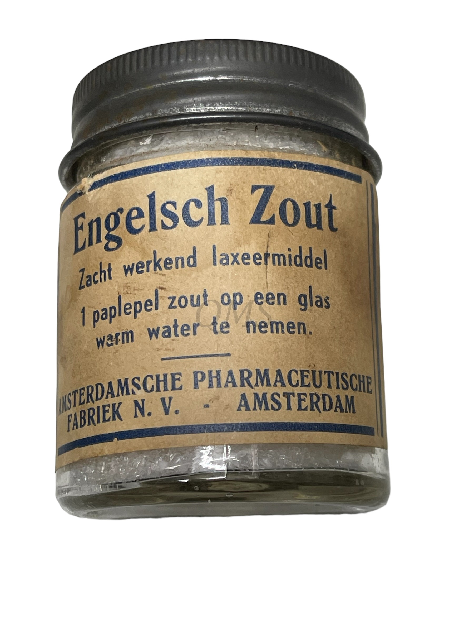 Pre 1940 glazen pot Engelsch Zout