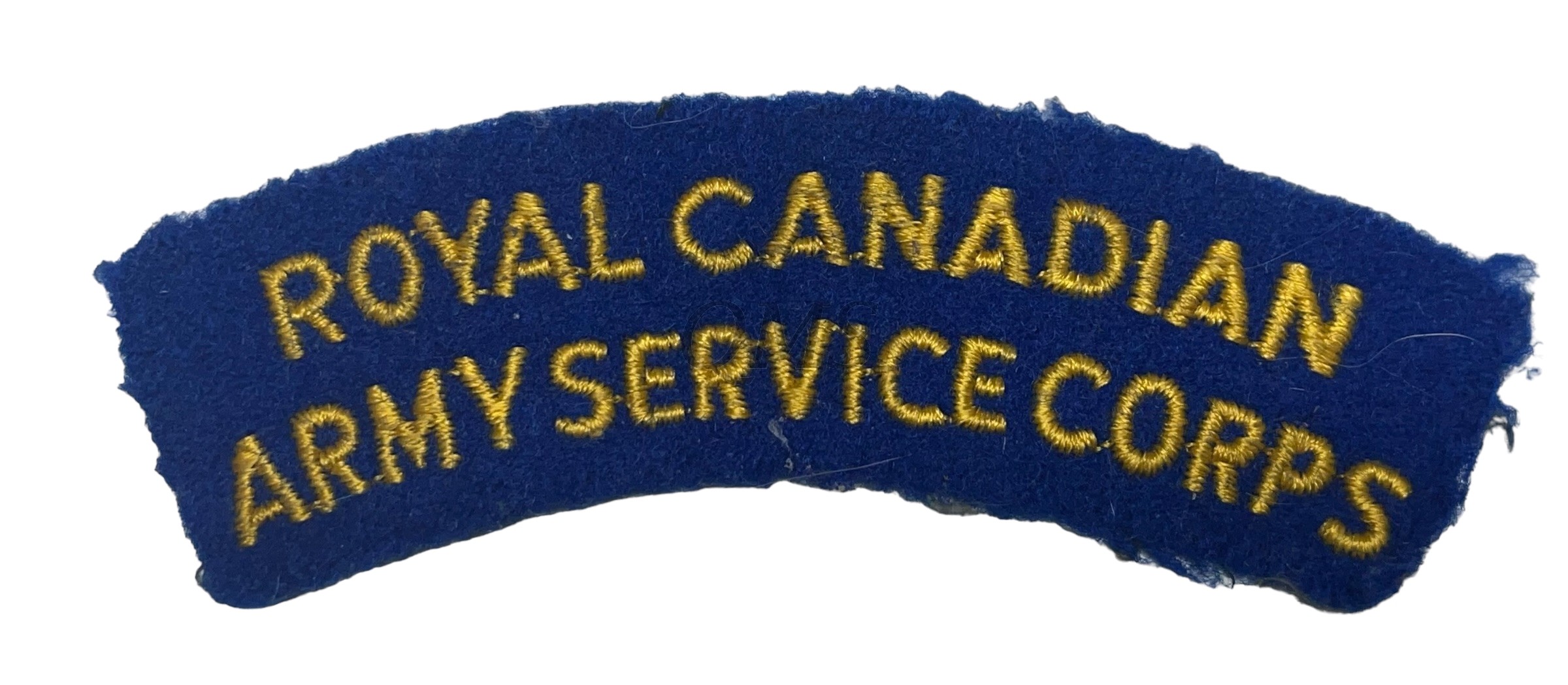 Shoulder title Rroyal Canadian Army Service Corps (RCASC) WW2