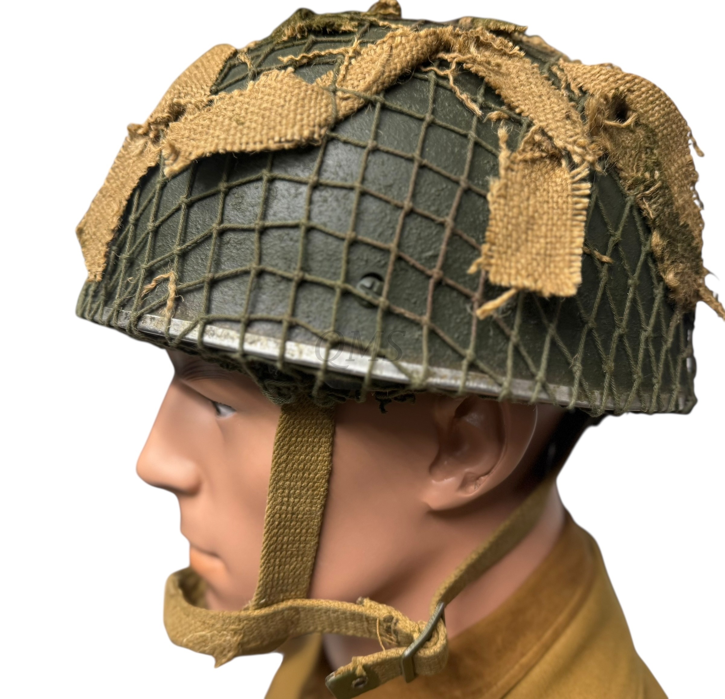 MK2 British Airborne Steel Paratrooper Helmet with Canvas Chinstrap ...