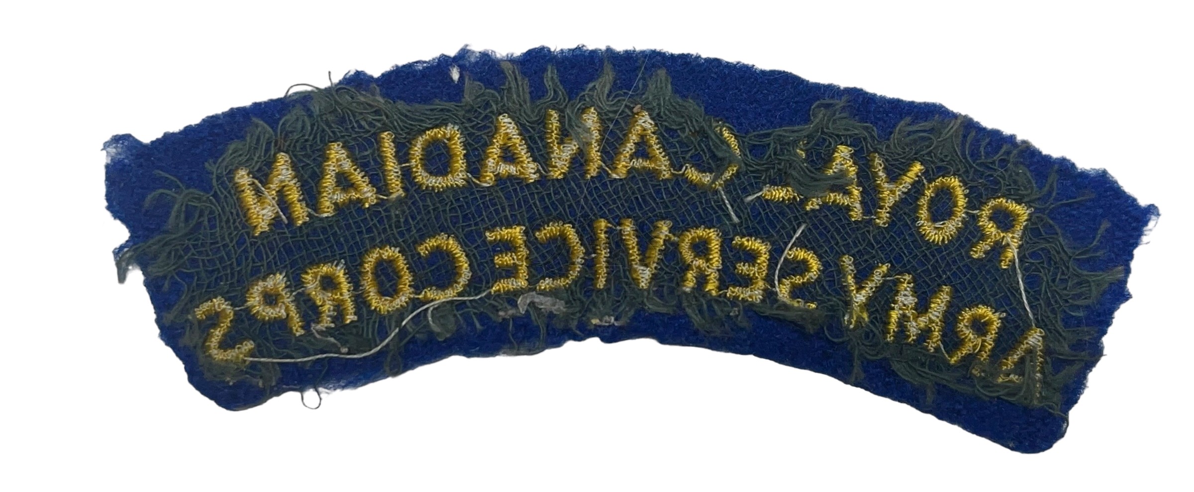 Shoulder title Rroyal Canadian Army Service Corps (RCASC) WW2