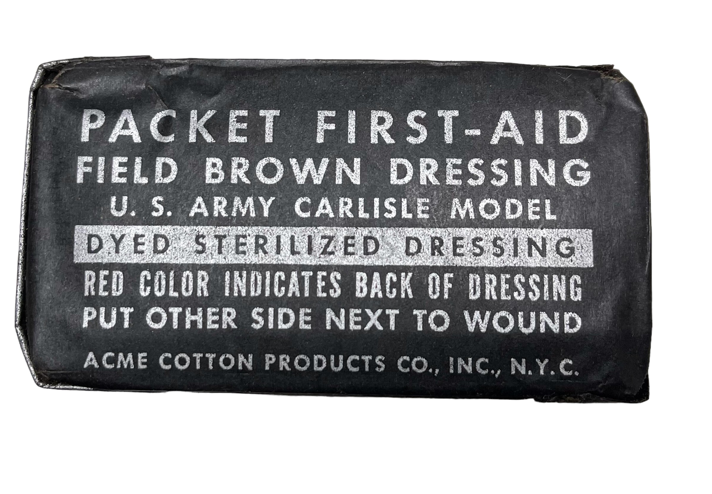 Small First-Aid Dressing, U.S. Army Carlisle Model or Packet First-Aid ...