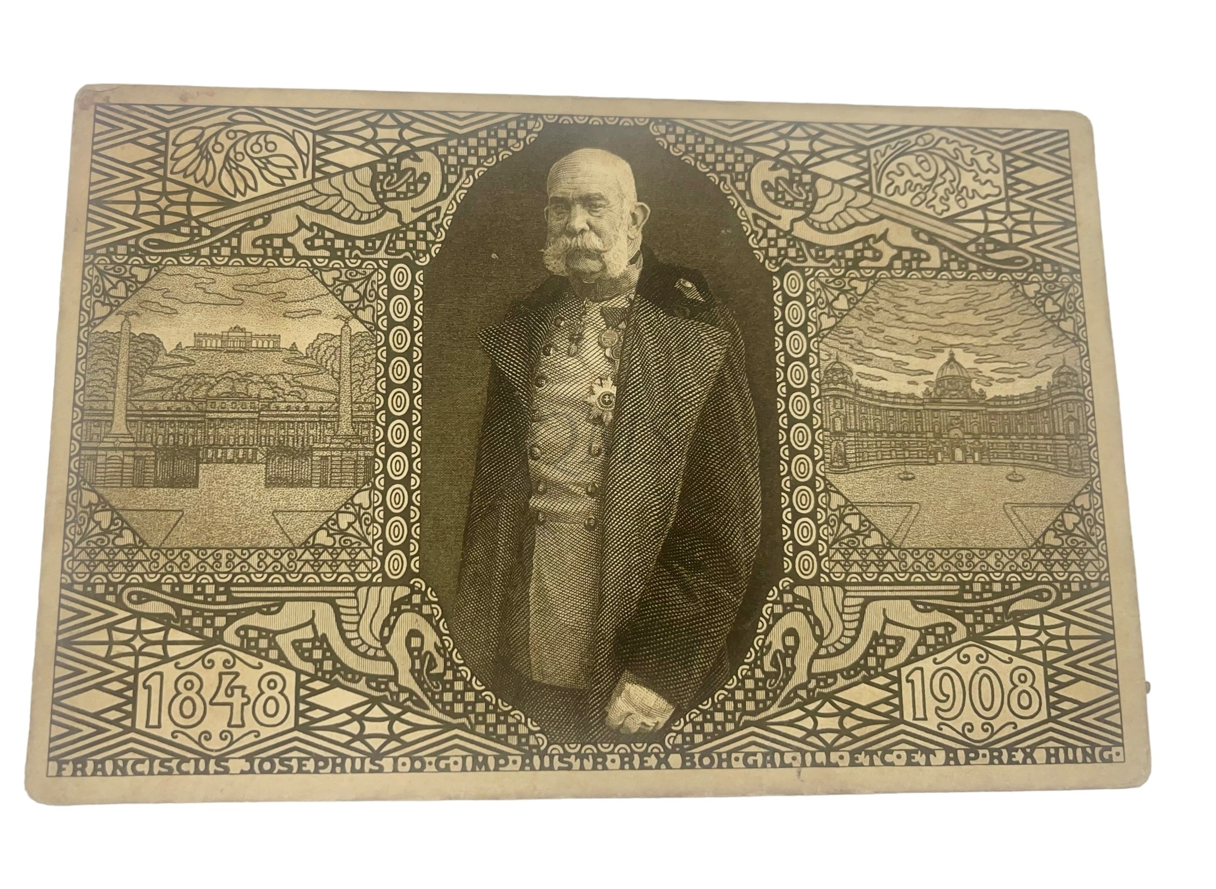 Postkarte/Postcard Franciscus Josephus 1848 to 1908 Anniversary