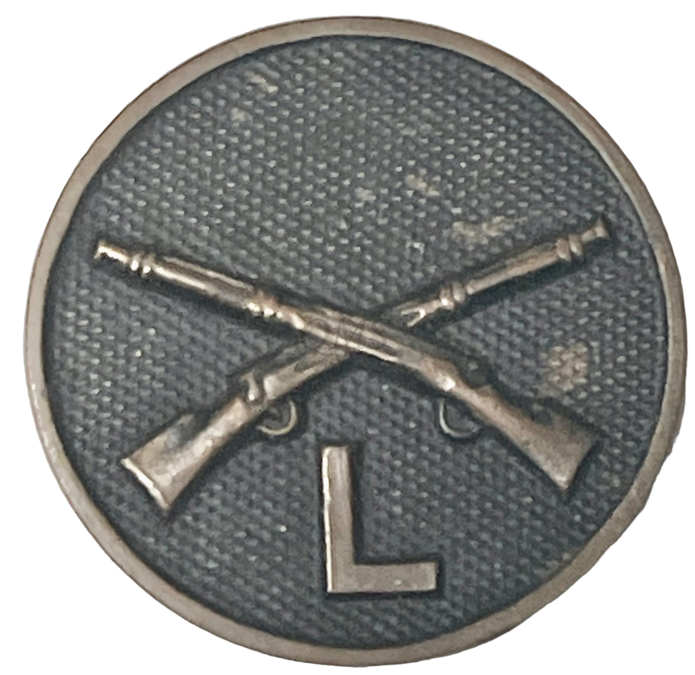 WW1 US Army Infantry L Co Collar Disc with nut