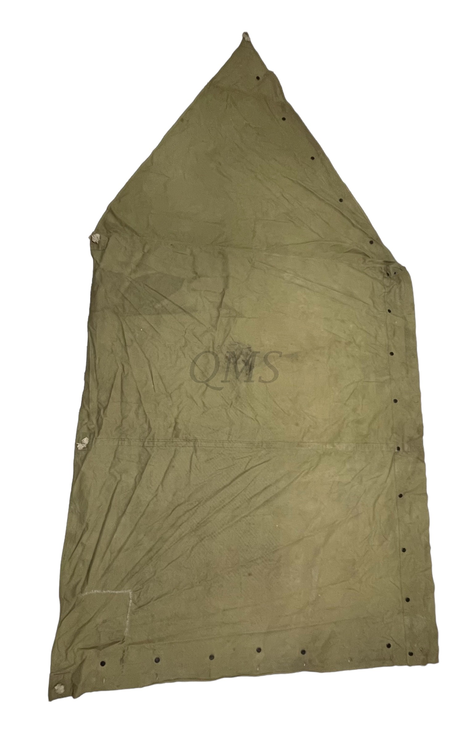 US Army O.D. 2nd model Pup Tent Shelter Half with 2 pegs and pole