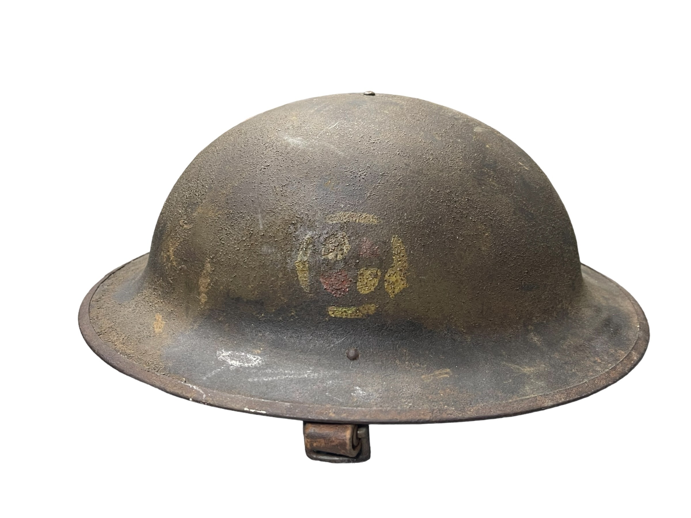 Helmet US Army 129 Machinegun Batt 35 Division