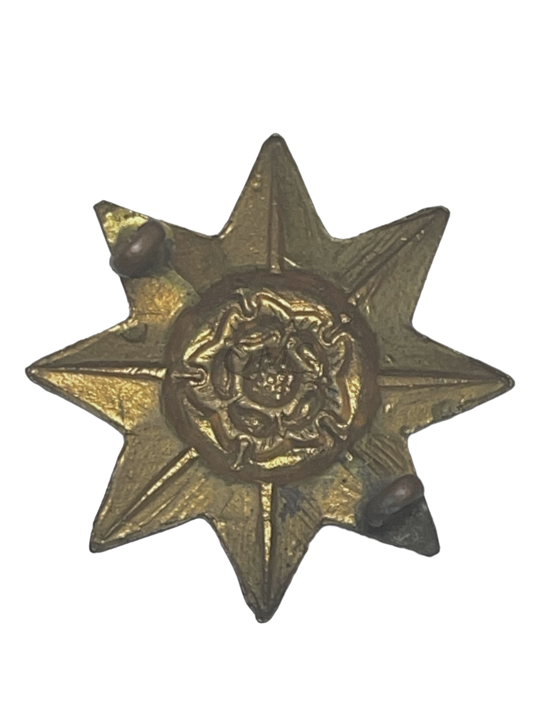 Regimental Quartermaster Sergeant ( R.Q.M.S. ) Brass Rank Star ( pre 1915 )