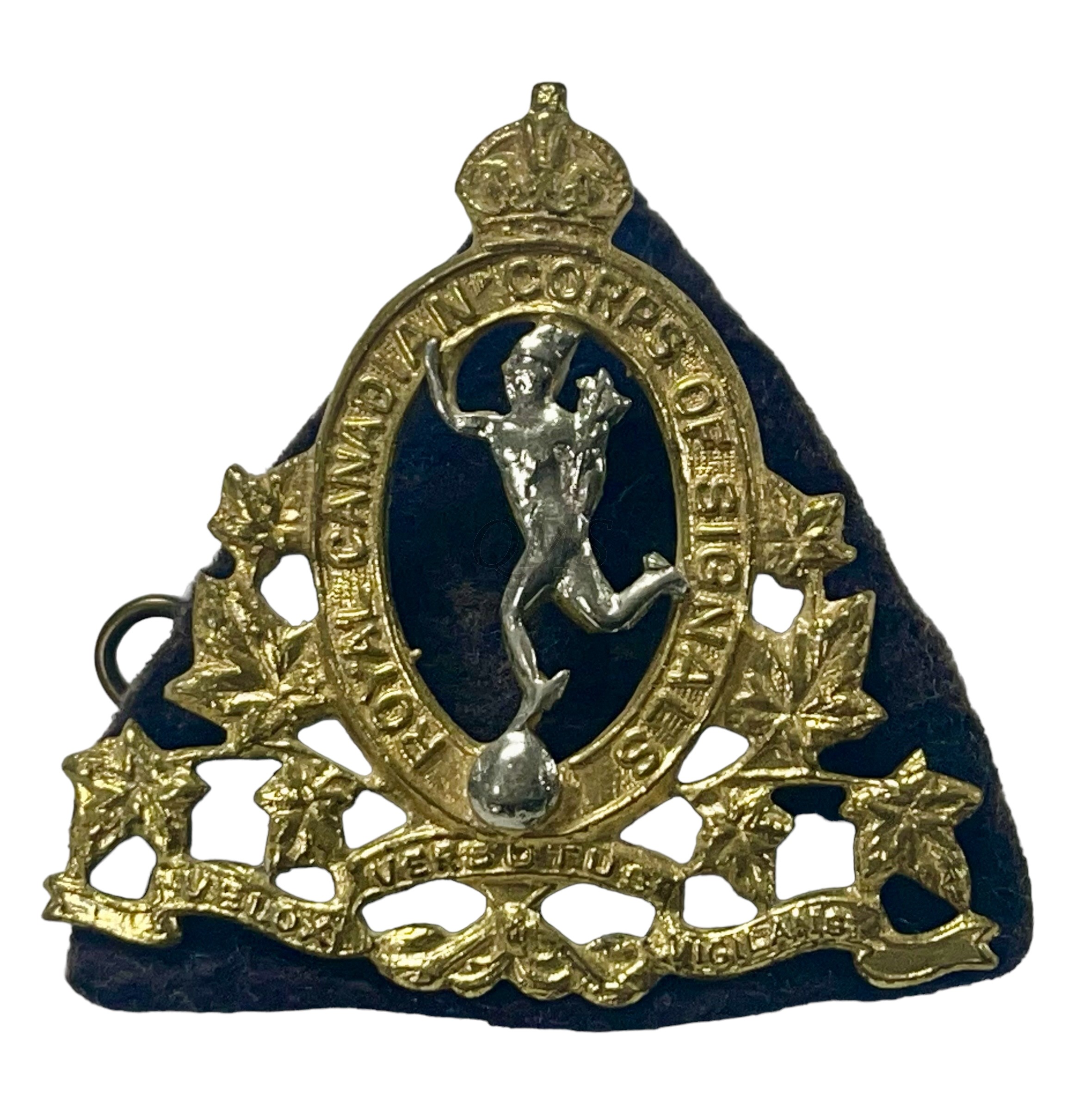 Beret badge RCSC WW2 Royal Canadian Corps of Signal