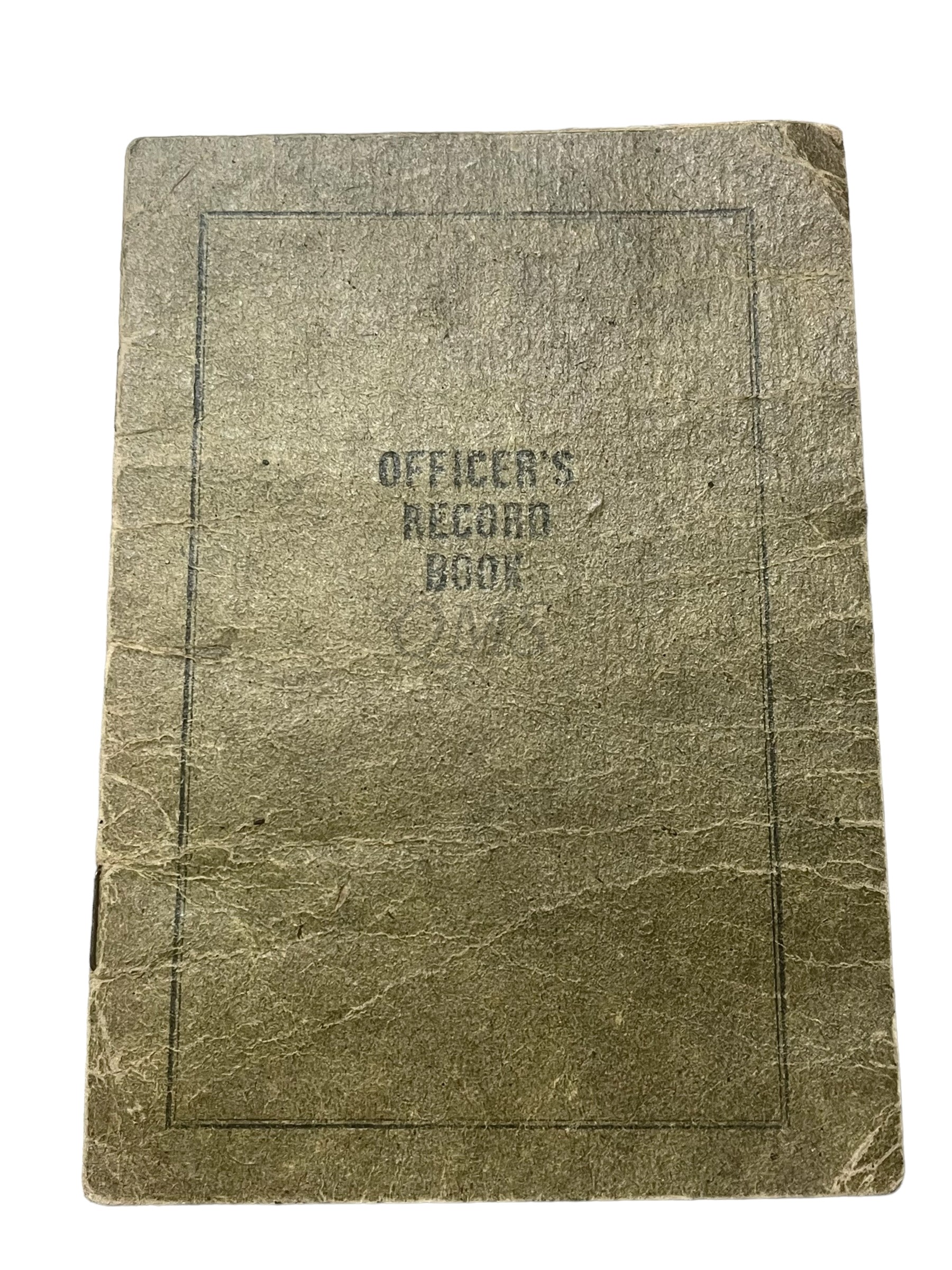 Booklet - US Army WW1 Officers record book