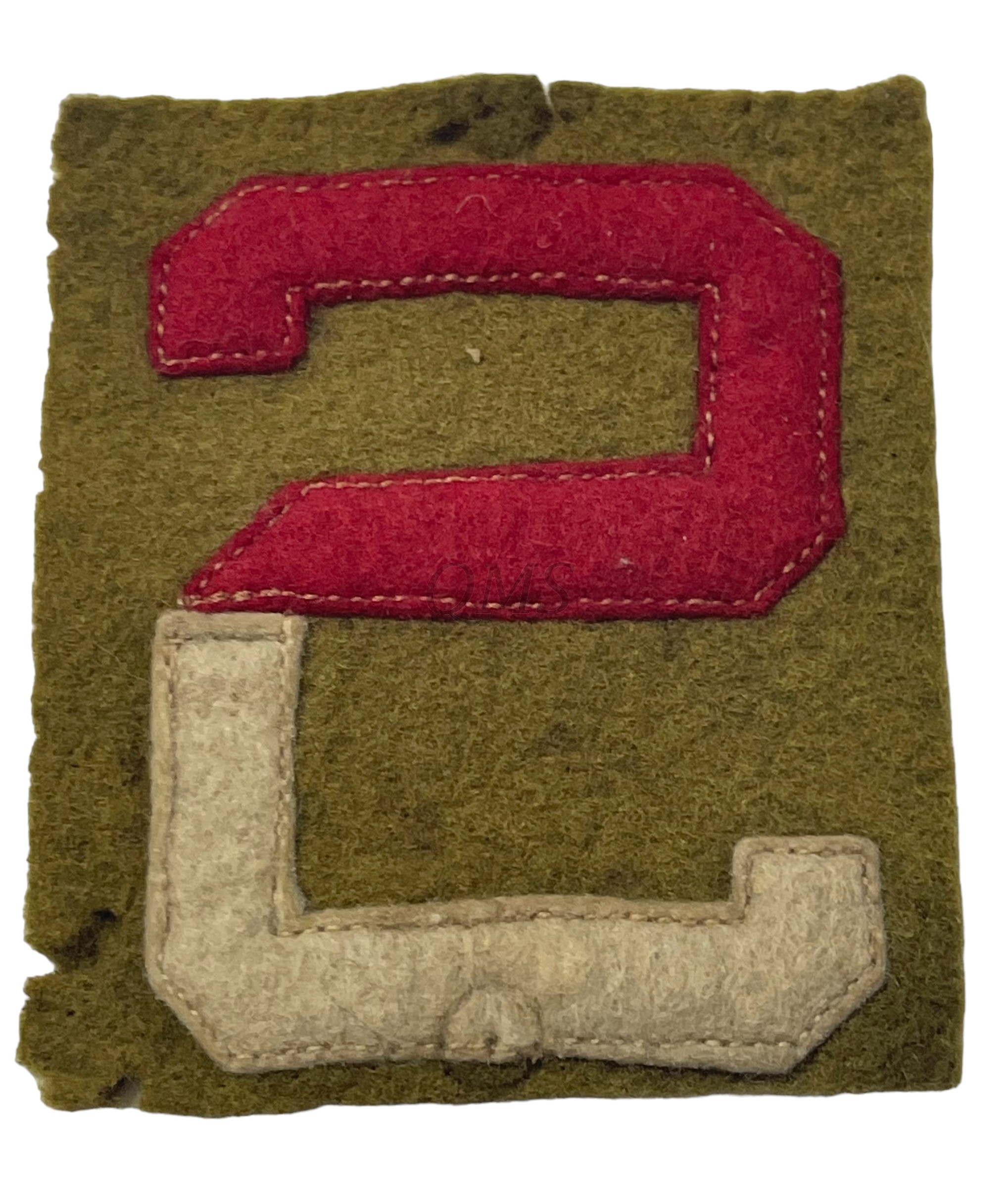 US Army WW1 2nd Army felt Patch Two Piece